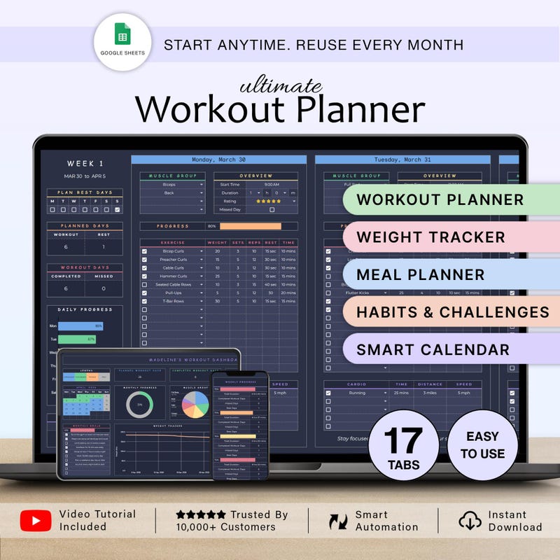 Fitness Template - Etsy