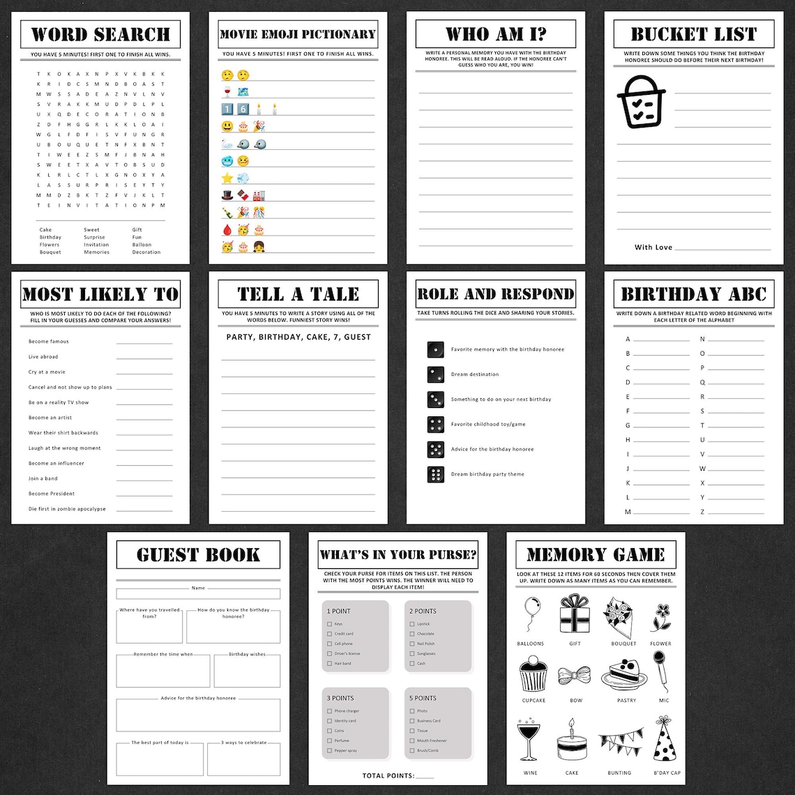 60th Birthday Games Bundle 60th Birthday Party Games 1966 Trivia Born ...