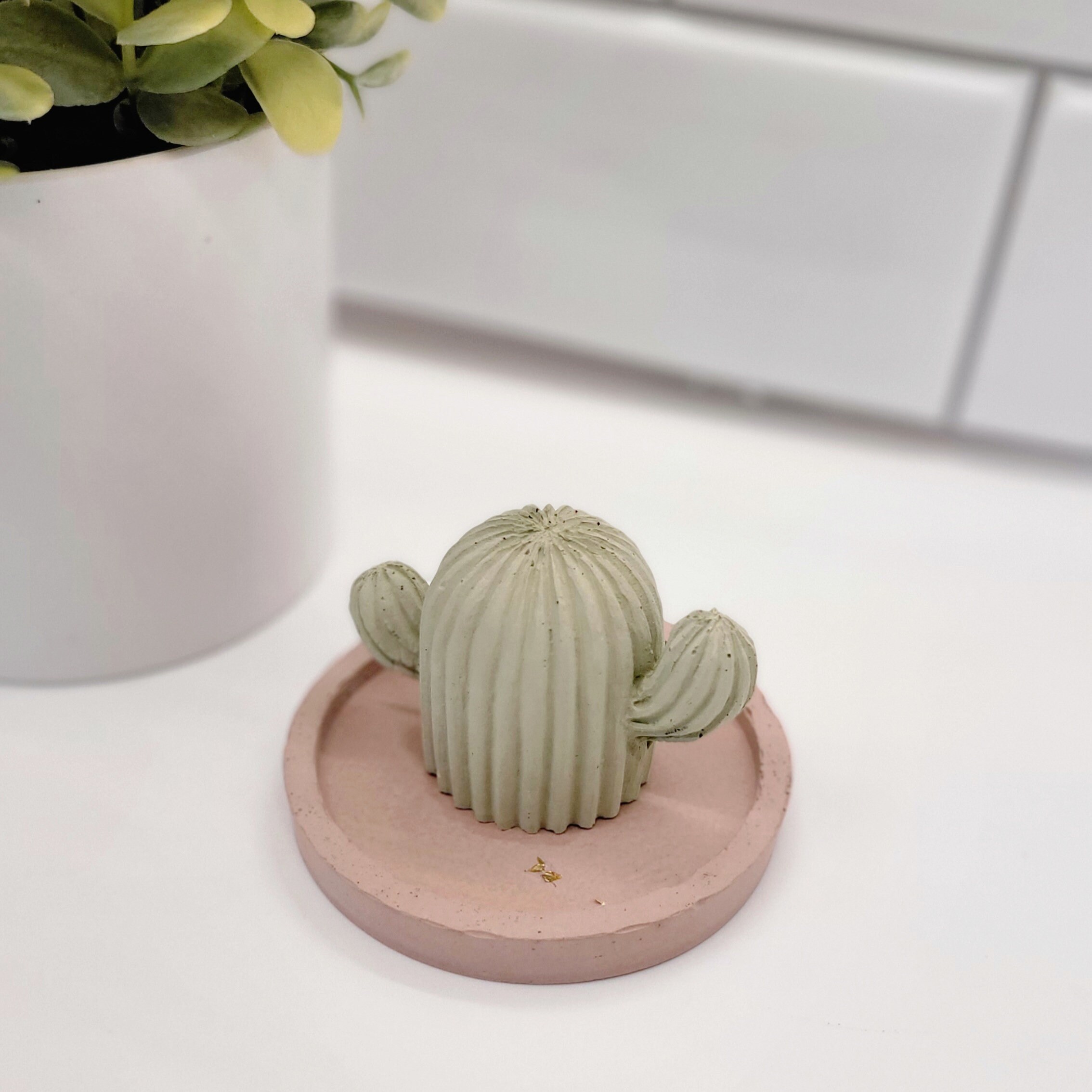 Cement Cactus Passive Diffuser - Modern Minimal Décor for Essential ...