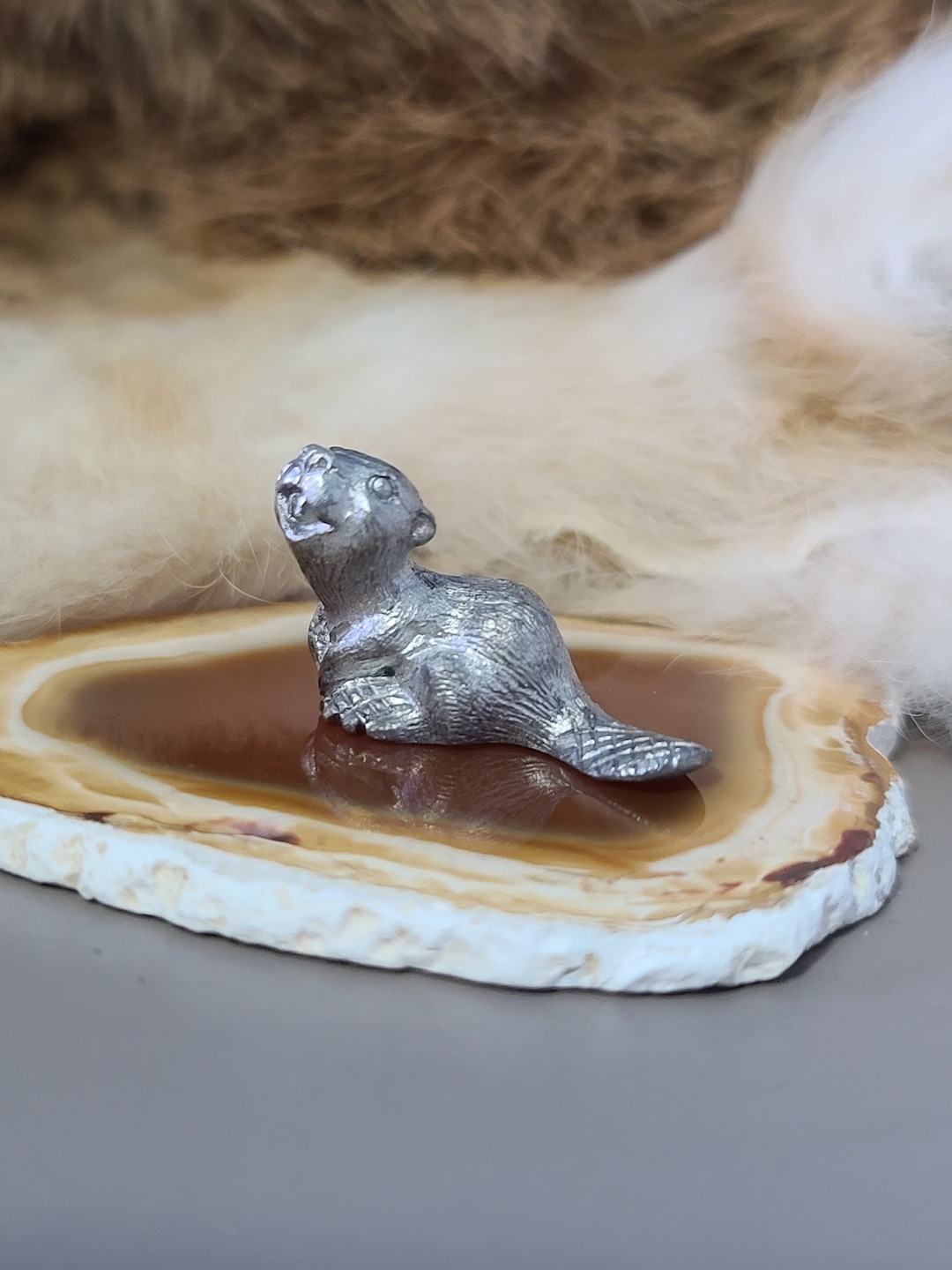 Beaver Figurine Spoontiques Pewter Vintage Mini Collectible - Etsy