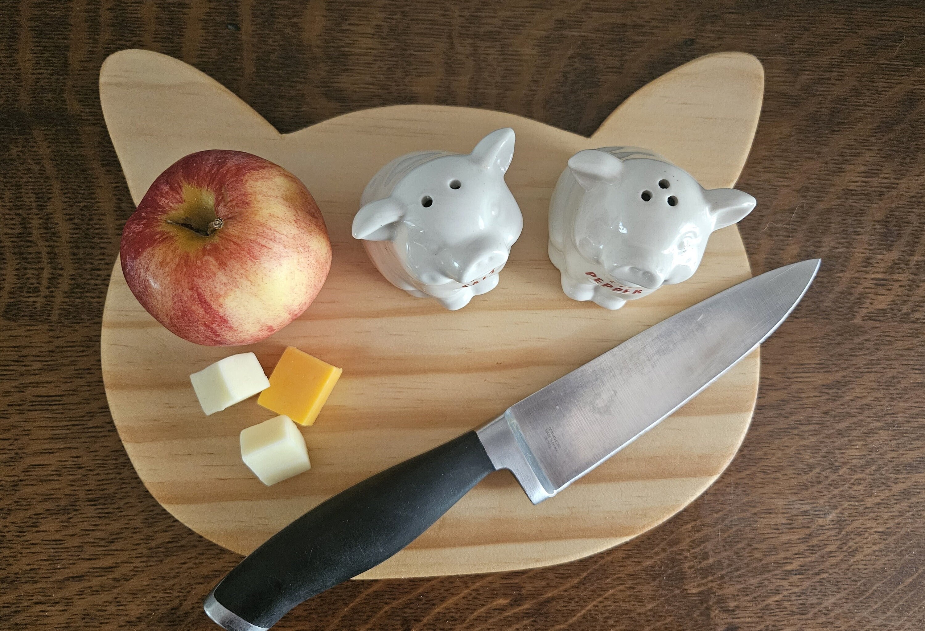 Cute Cat Cutting Board Small Round Cutting Board Wooden - Etsy
