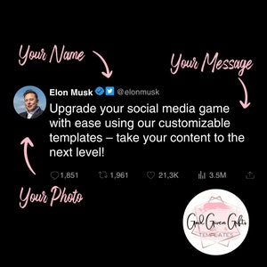 Twitter Post Template for Social Media, Canva Template - Etsy