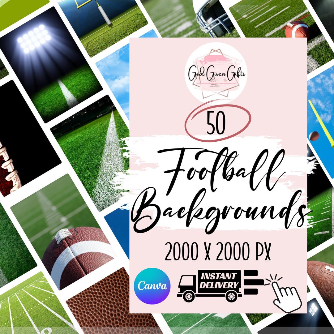 50 Football Backgrounds Canva Template | Editable Sports Backgrounds ...