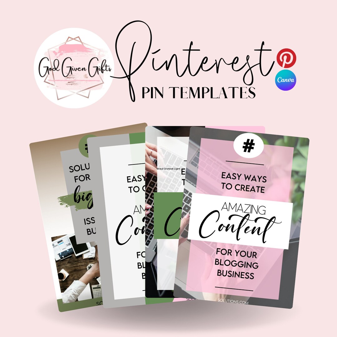 Editable Pinterest Pin Templates, Canva Template, Blog Post Template ...