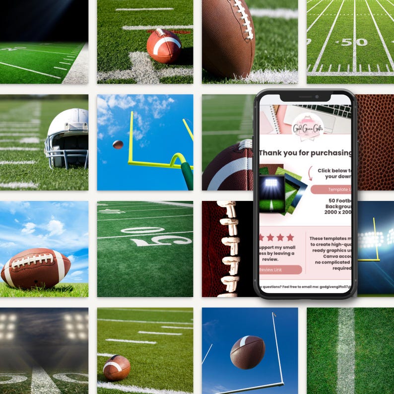 50 Football Backgrounds Canva Template | Editable Sports Backgrounds ...