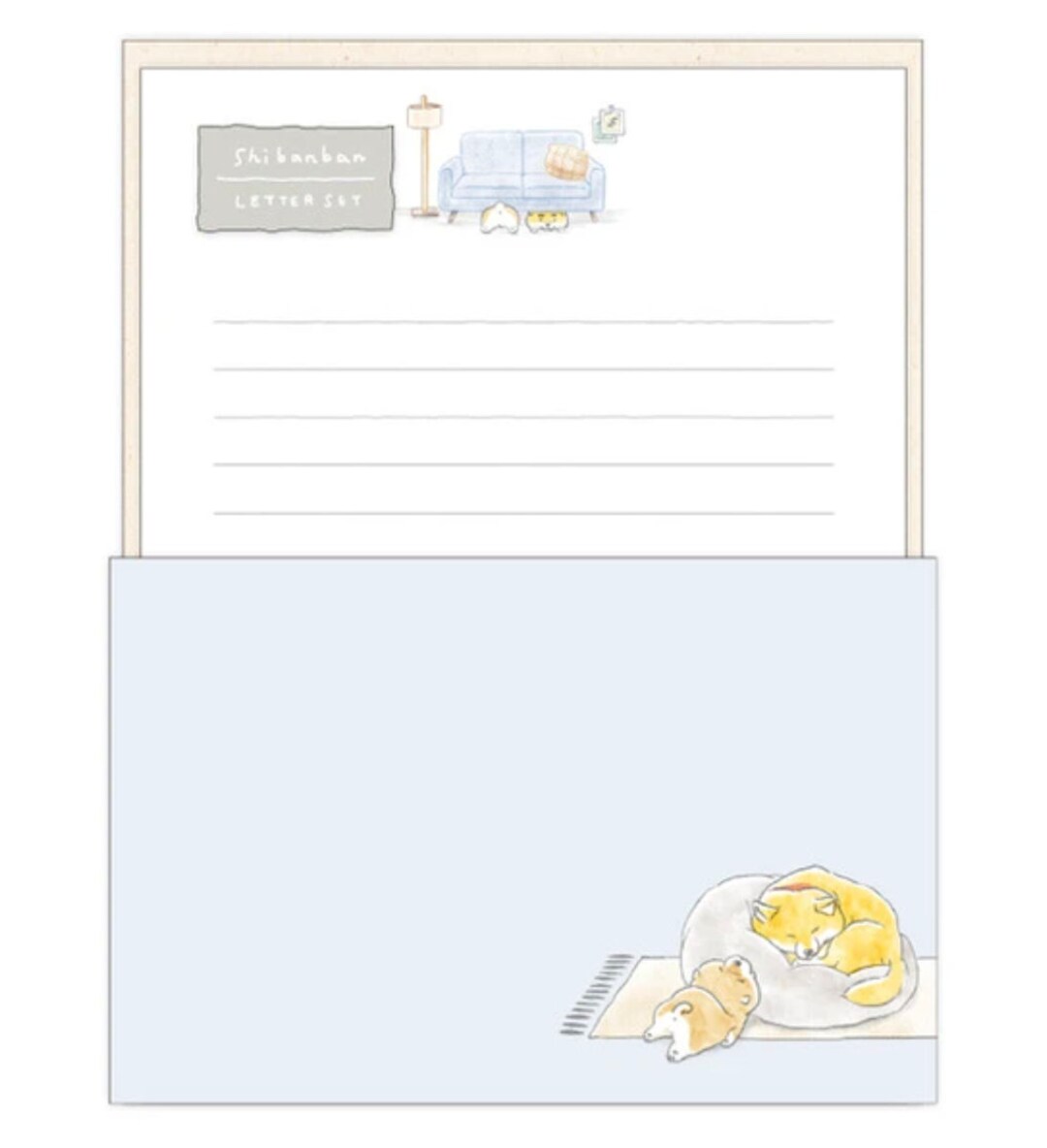 Comfy Shiba Inu Letter Set - Japanese Kawaii Stationery - Etsy