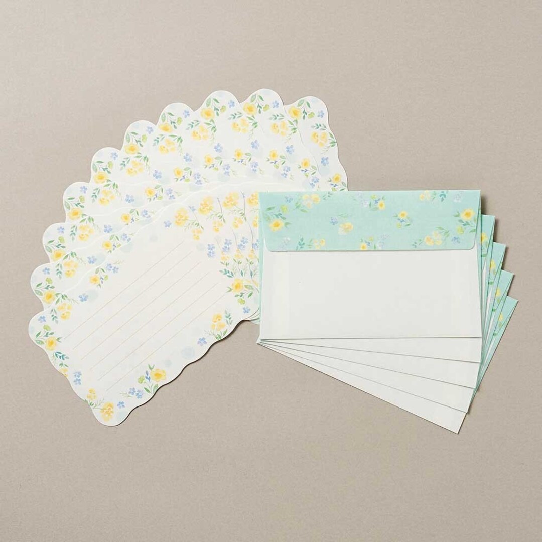 Chic Floral Watercolor Japanese Letter Writing Set - Japanese Kawaii ...
