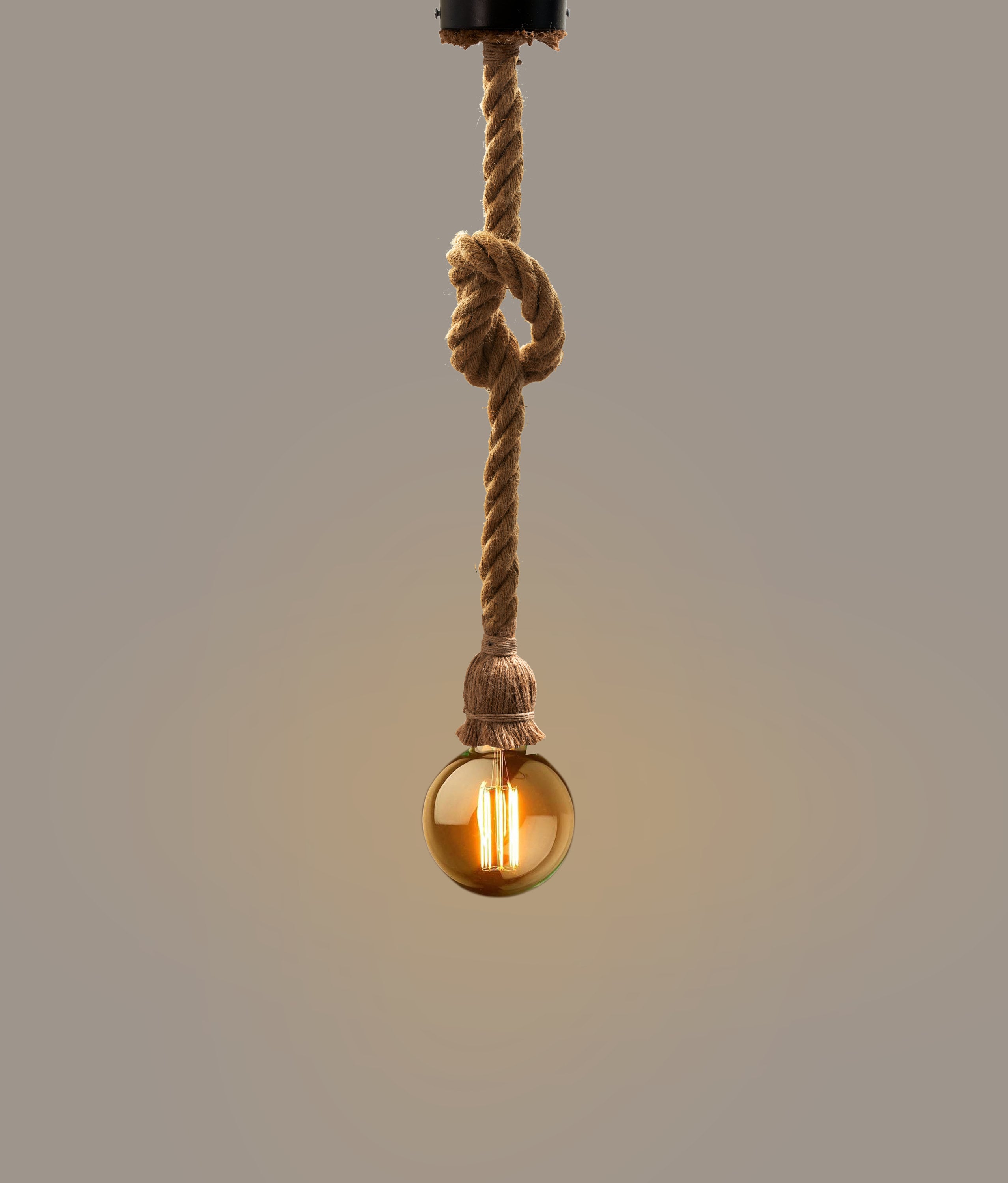 Hemp Natural Rope Vintage Retro Pendant Light | Handmade Rope Lights ...