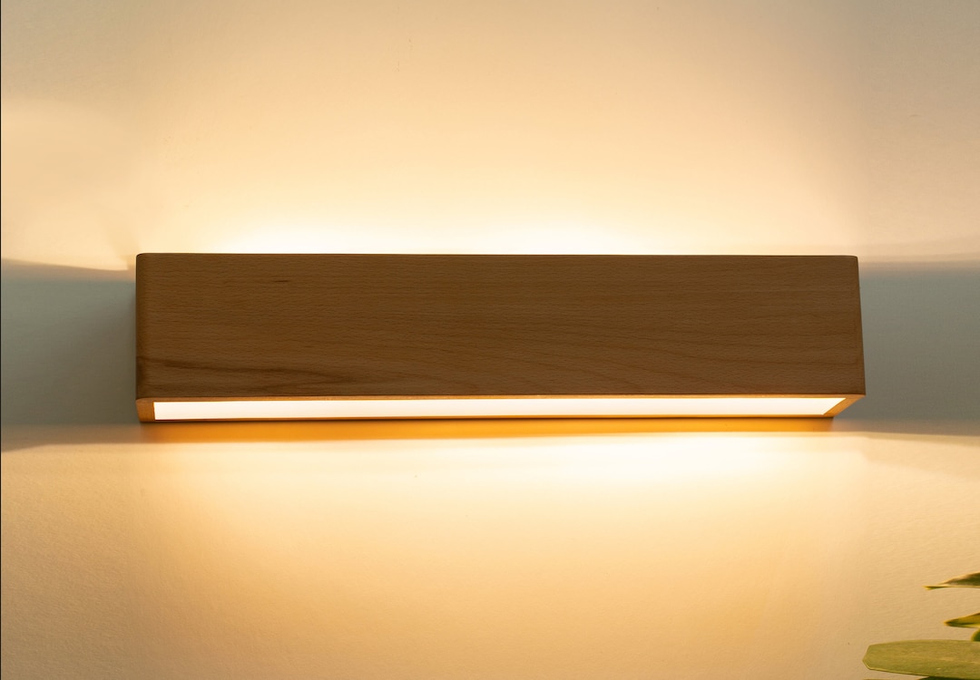 Solid Walnut Linear Wall Sconce, Wooden Wall Lights, Walnut Wood Wall ...