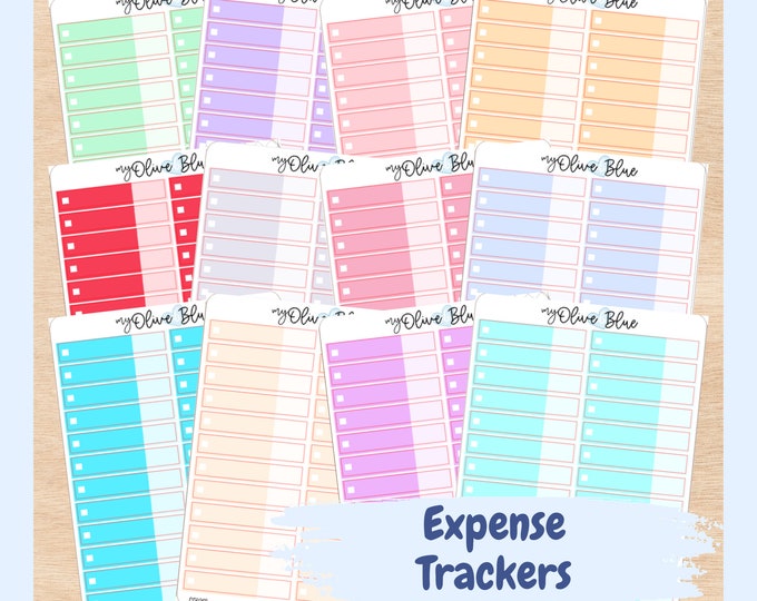 7x9 Expense Tracking Stickers Erin Condren, Plum Paper - Etsy