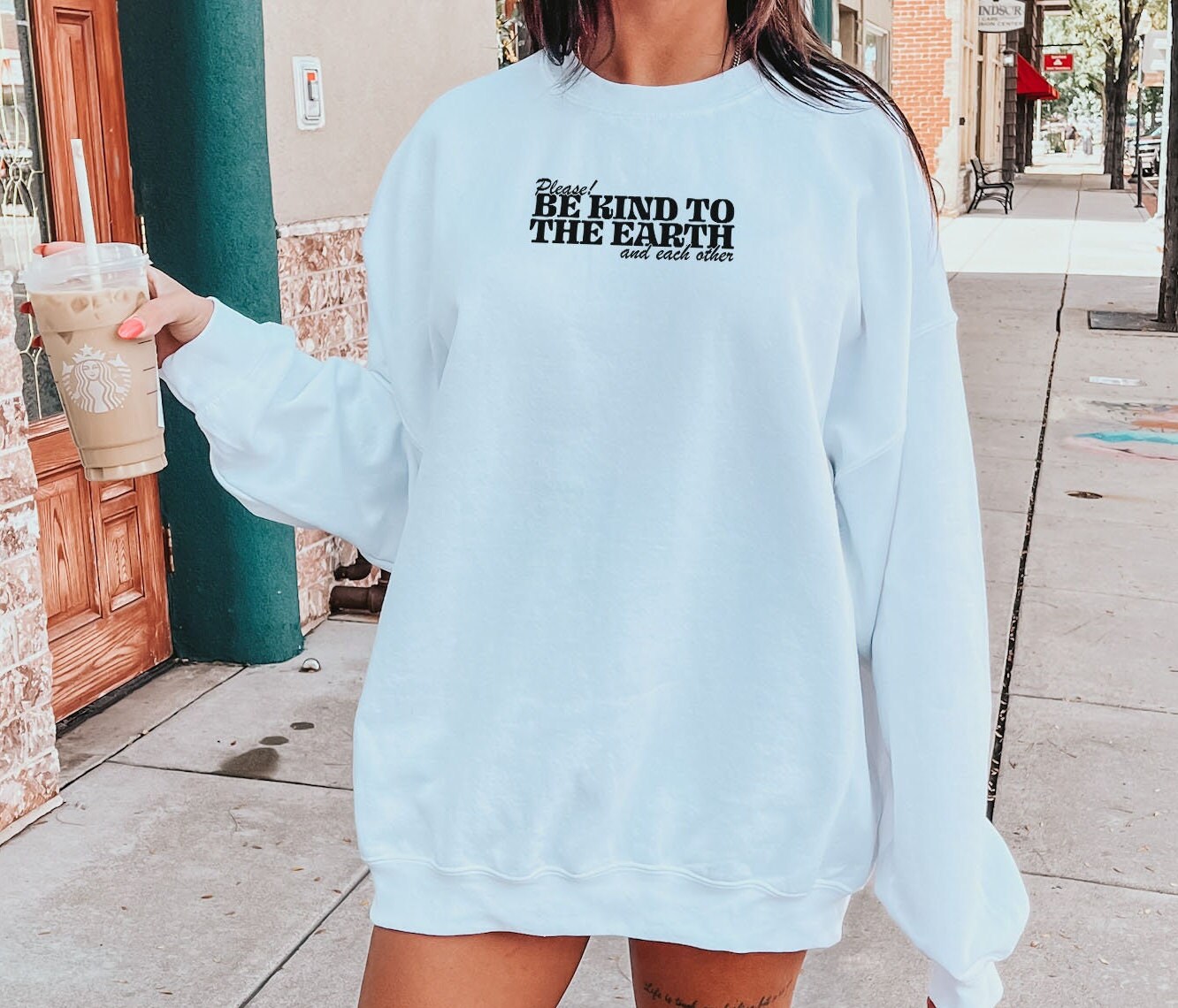 Be Kind to the Earth and Each Other Crewneck Sweatshirt Vintage VSCO ...