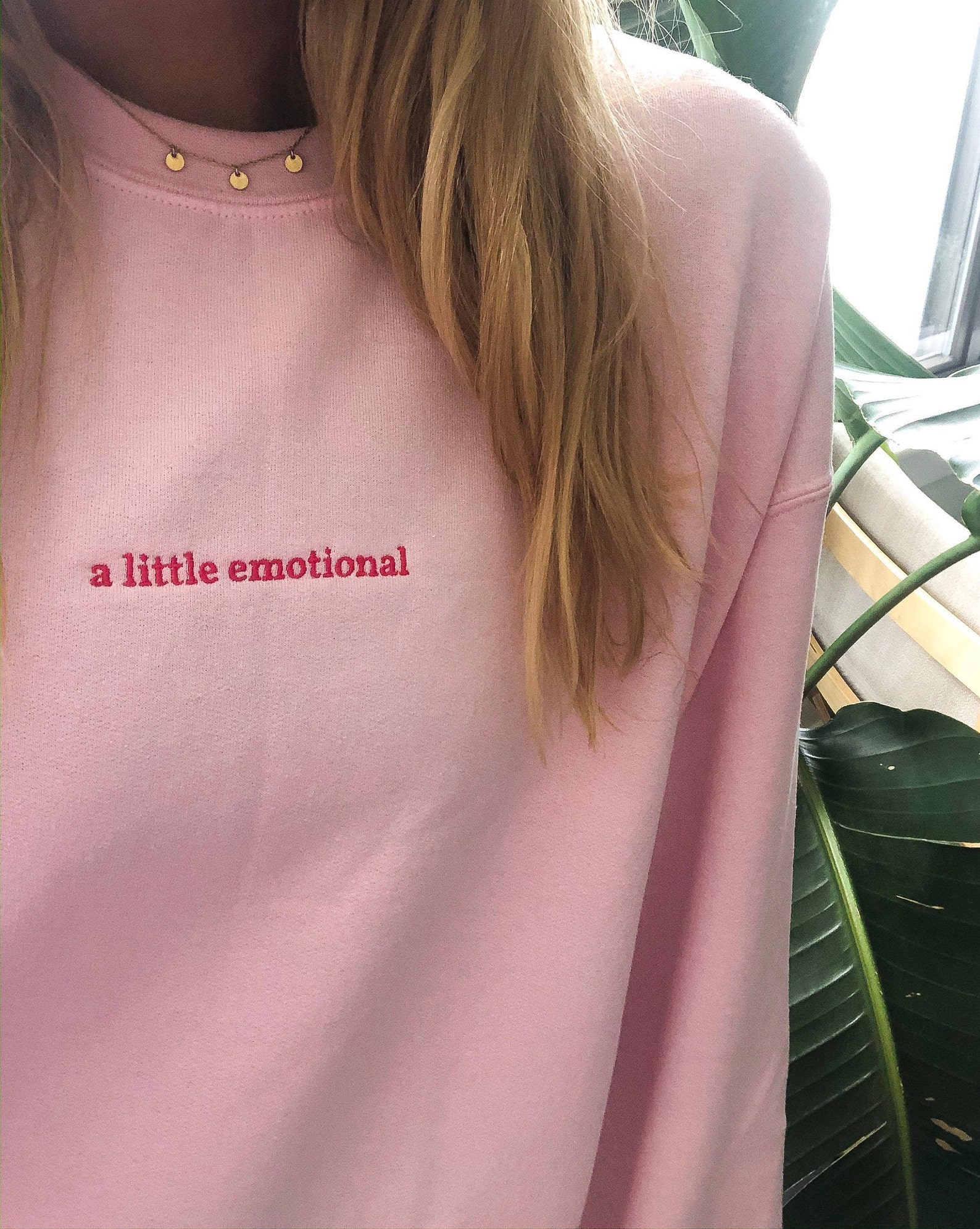 Embroidered A Little Emotional Sweatshirt Embroidered - Etsy