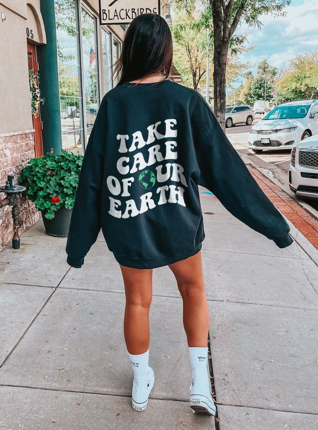 Take Care of Our Earth Granola Girl Aesthetic Sweatshirt Climate Change ...