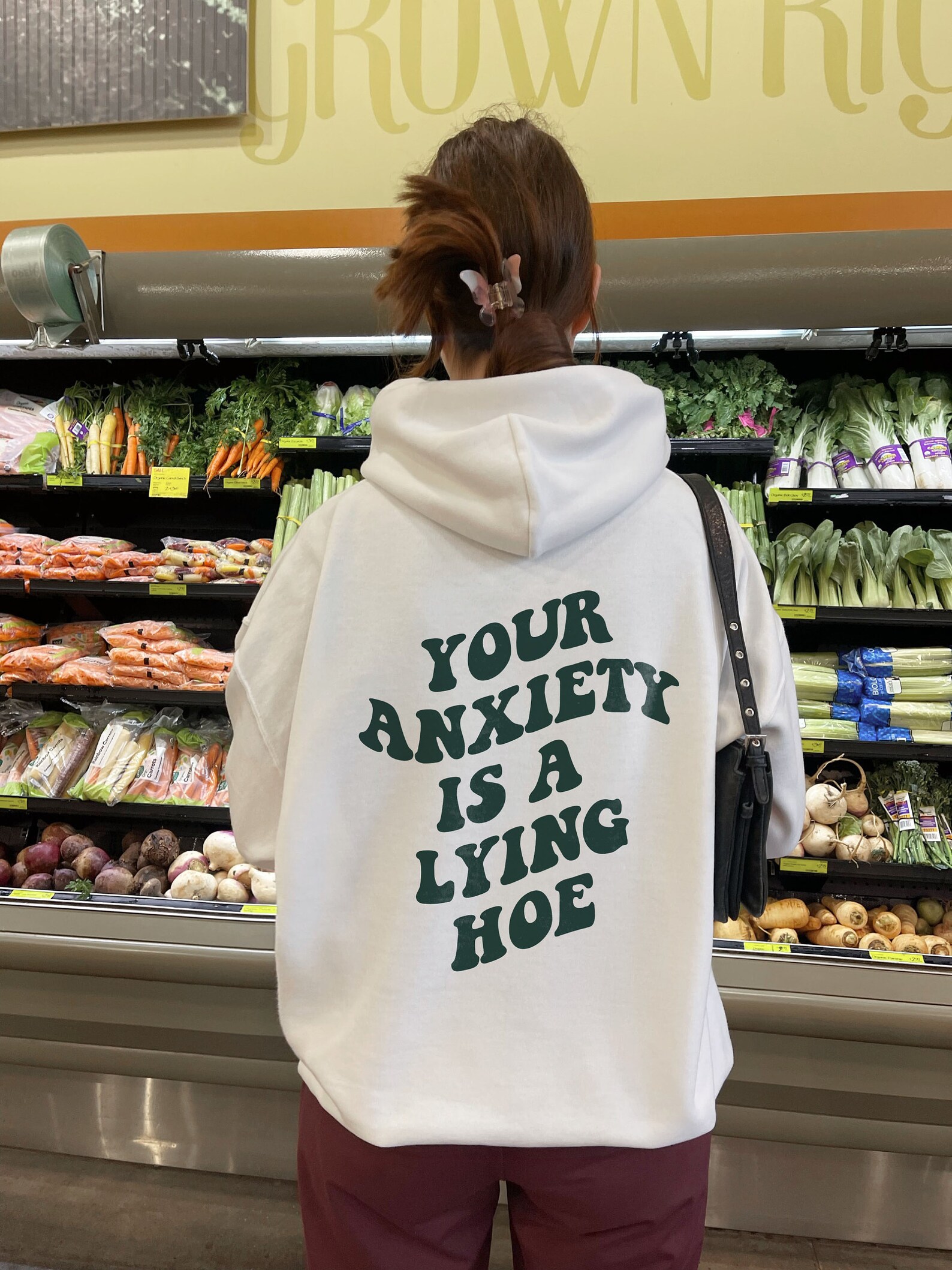 Your Anxiety is A Lying Hoe Mental Health Sweatshirt Mental Health Hoodie With Words on Back Y2k ...