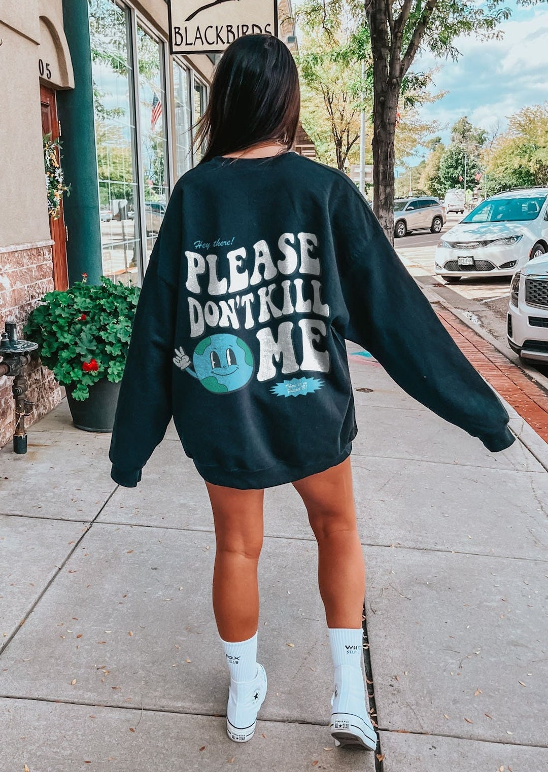 Please Don't Kill the Earth Granola Girl Aesthetic Sweatshirt Retro ...