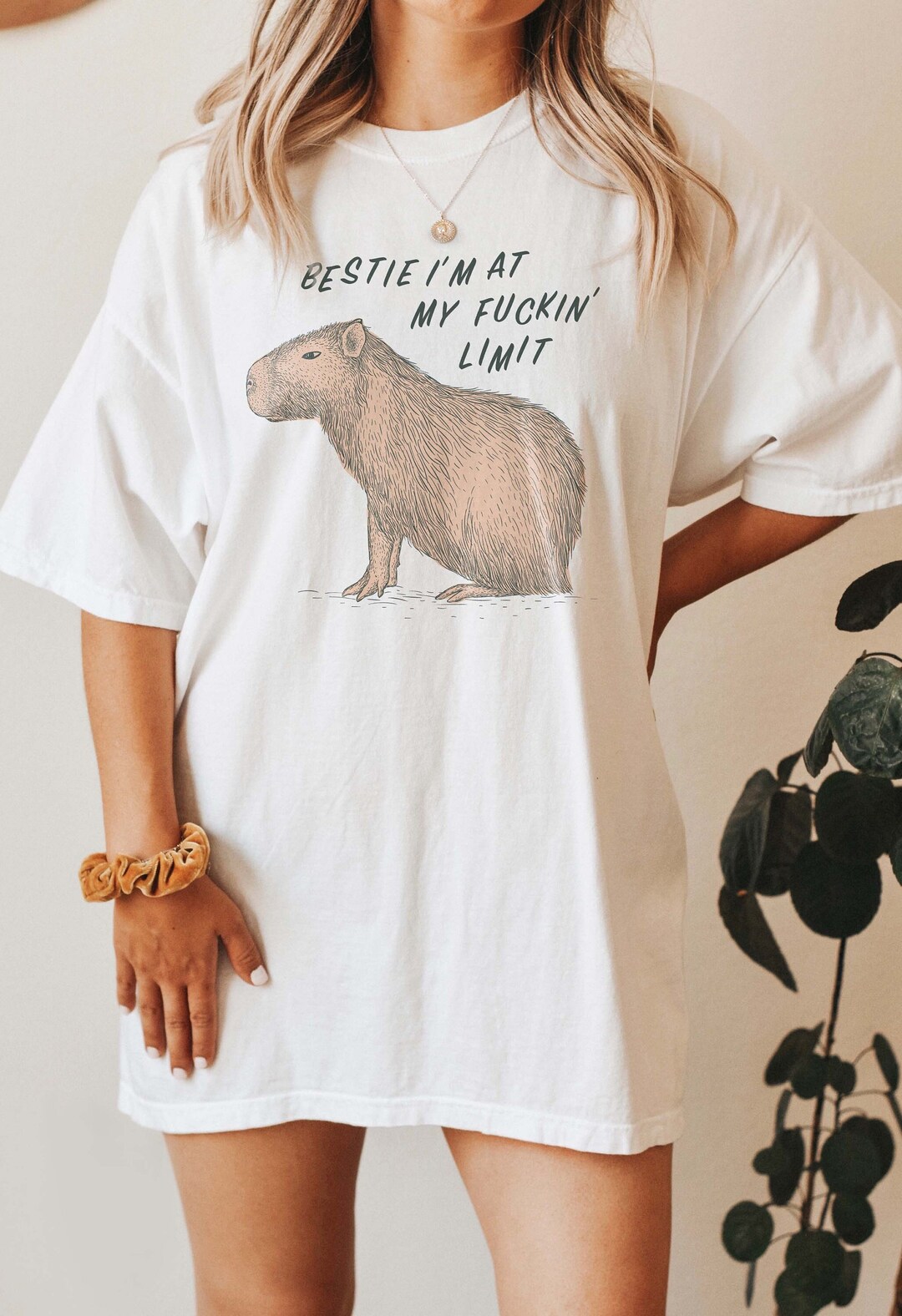 Bestie I'm at My Fuckin Limit Capybara Shirt Weirdcore Clothing Weird ...