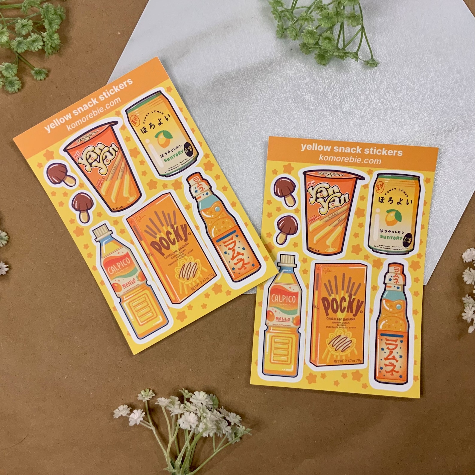 Snack Sticker Sheets - Etsy