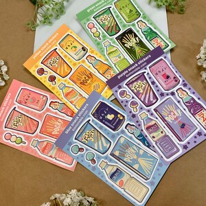 Snack Sticker Sheets - Etsy