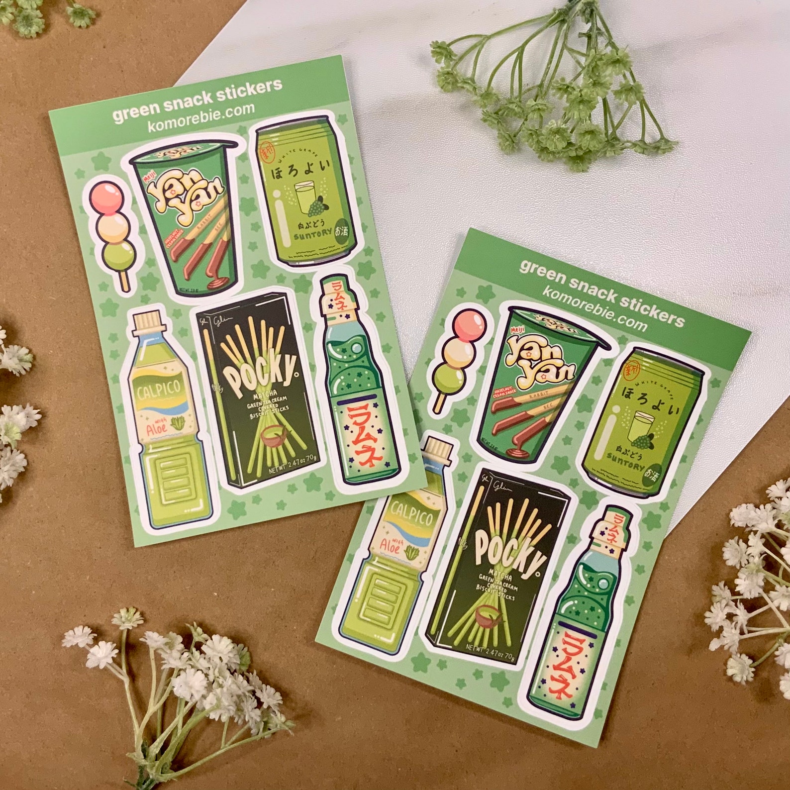 Snack Sticker Sheets - Etsy