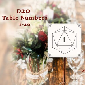DIGITAL FILE Dungeons & Dragons D20 Table Numbers Instant - Etsy