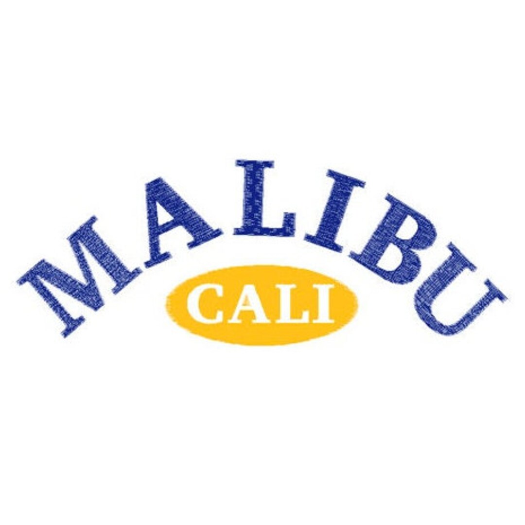 Malibu Cali/california Embroidery Download - Etsy