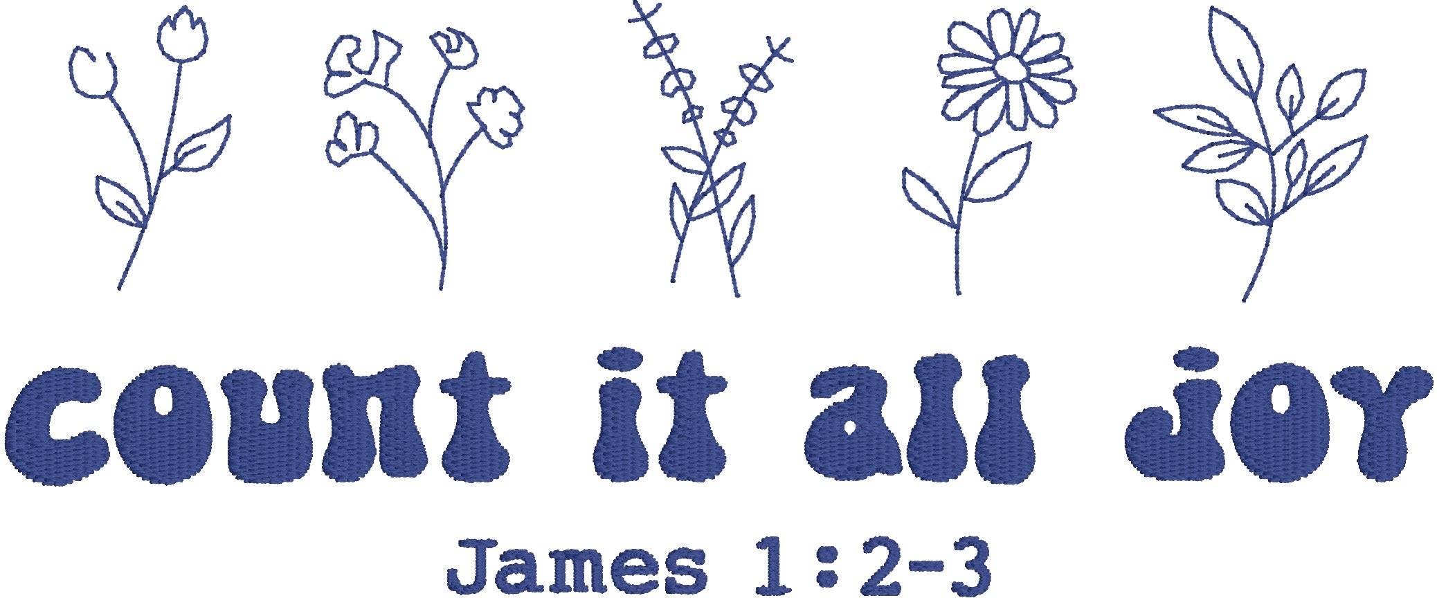 Count It All Joy Christian Embroidery Download - Etsy