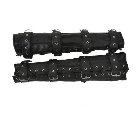 Genuine Leather Bondage Leg Restraints Binders Steel Boned No - Etsy