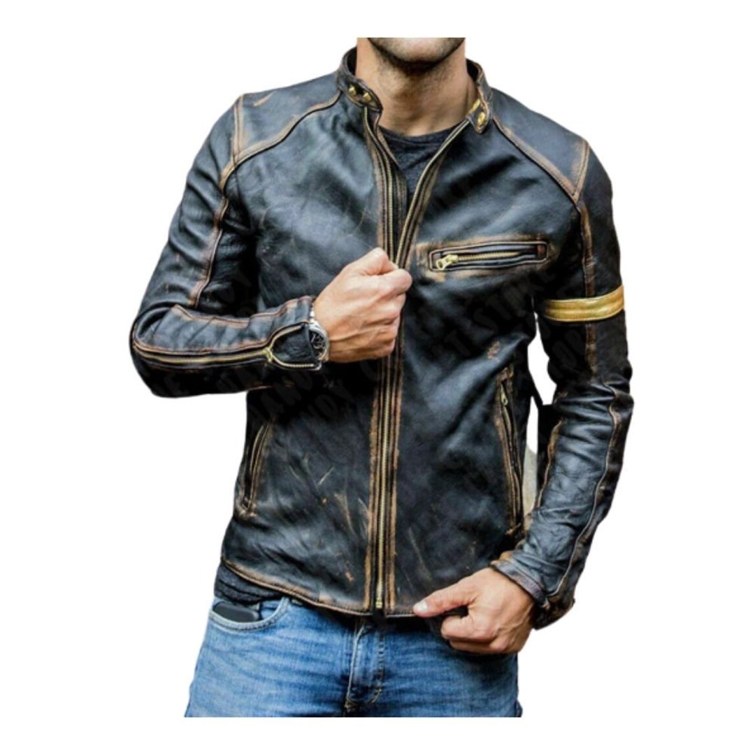 Cafe Jacket Coat Cafe Racer Jacket Mens Jacket Motorcycle - Etsy