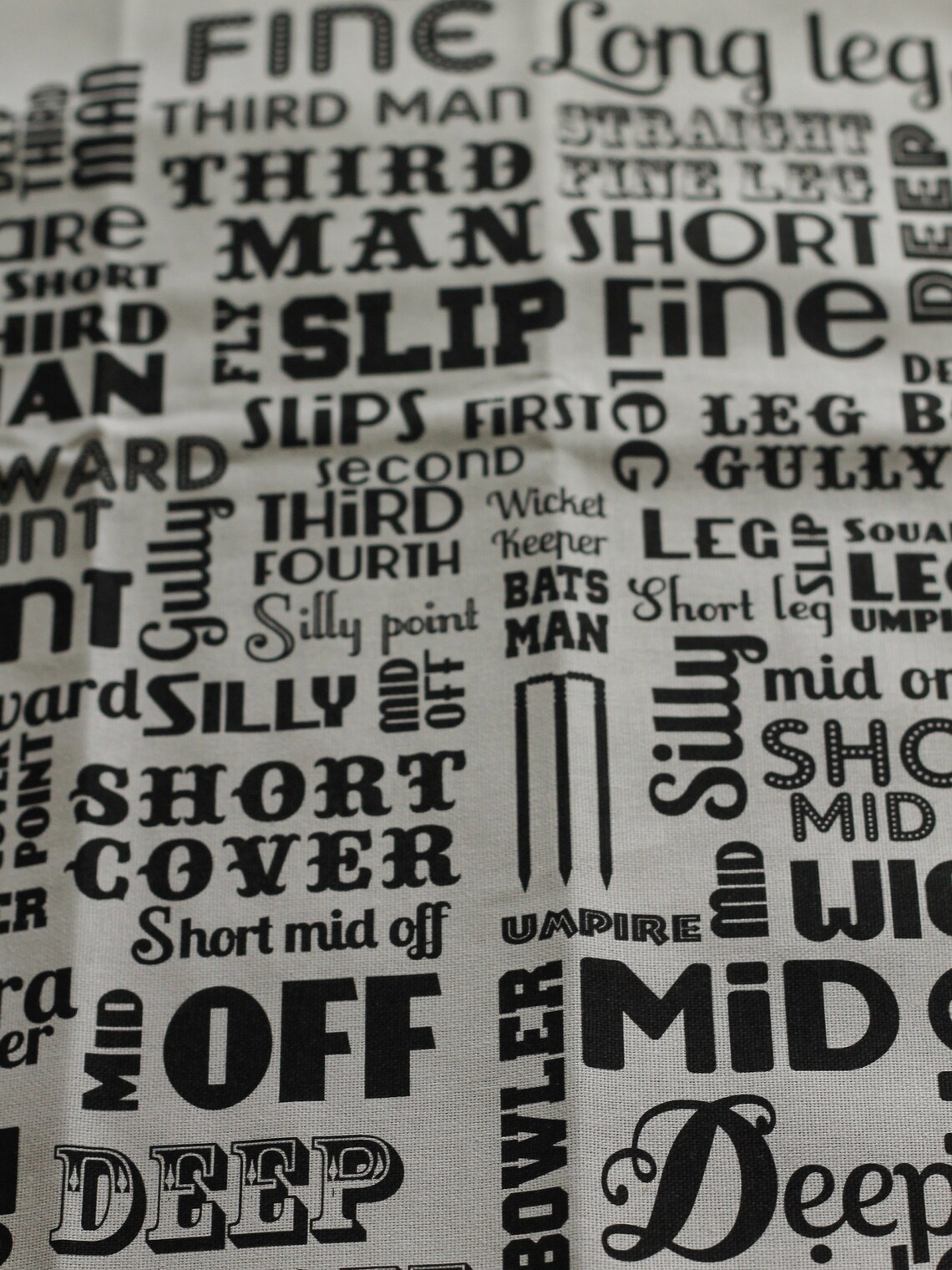 Cricket Fielding Positions Teatowel - Etsy