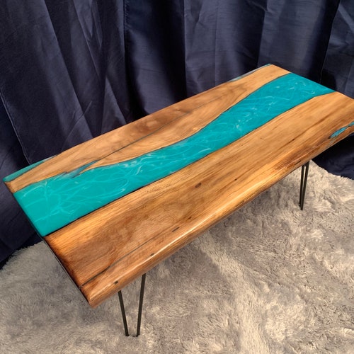 Epoxy River Table Cherry Slab Table Live Edge Table Epoxy - Etsy
