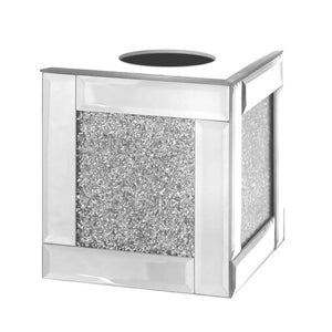 Latest CUBE TISSUE BOX Silver Crushed Crystal Mirror Diamond - Etsy