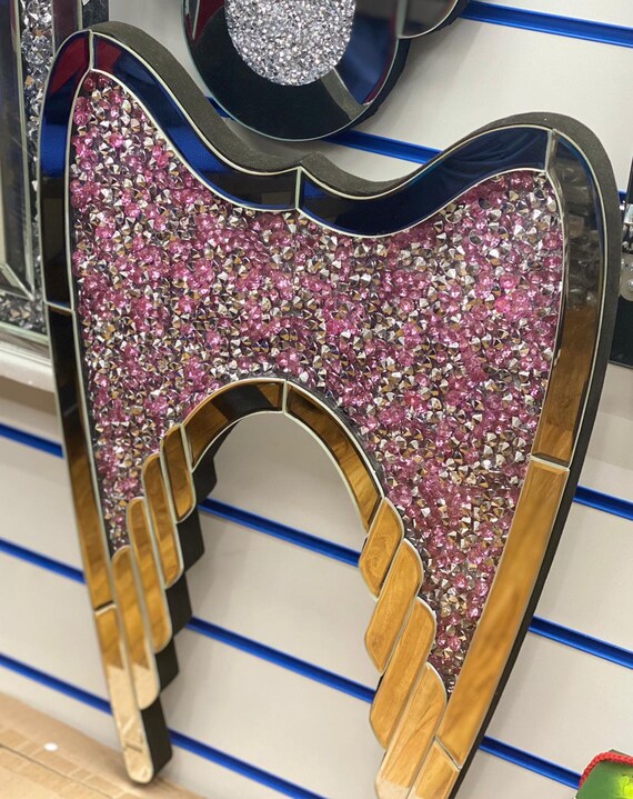 Pink Bling Angel Wings