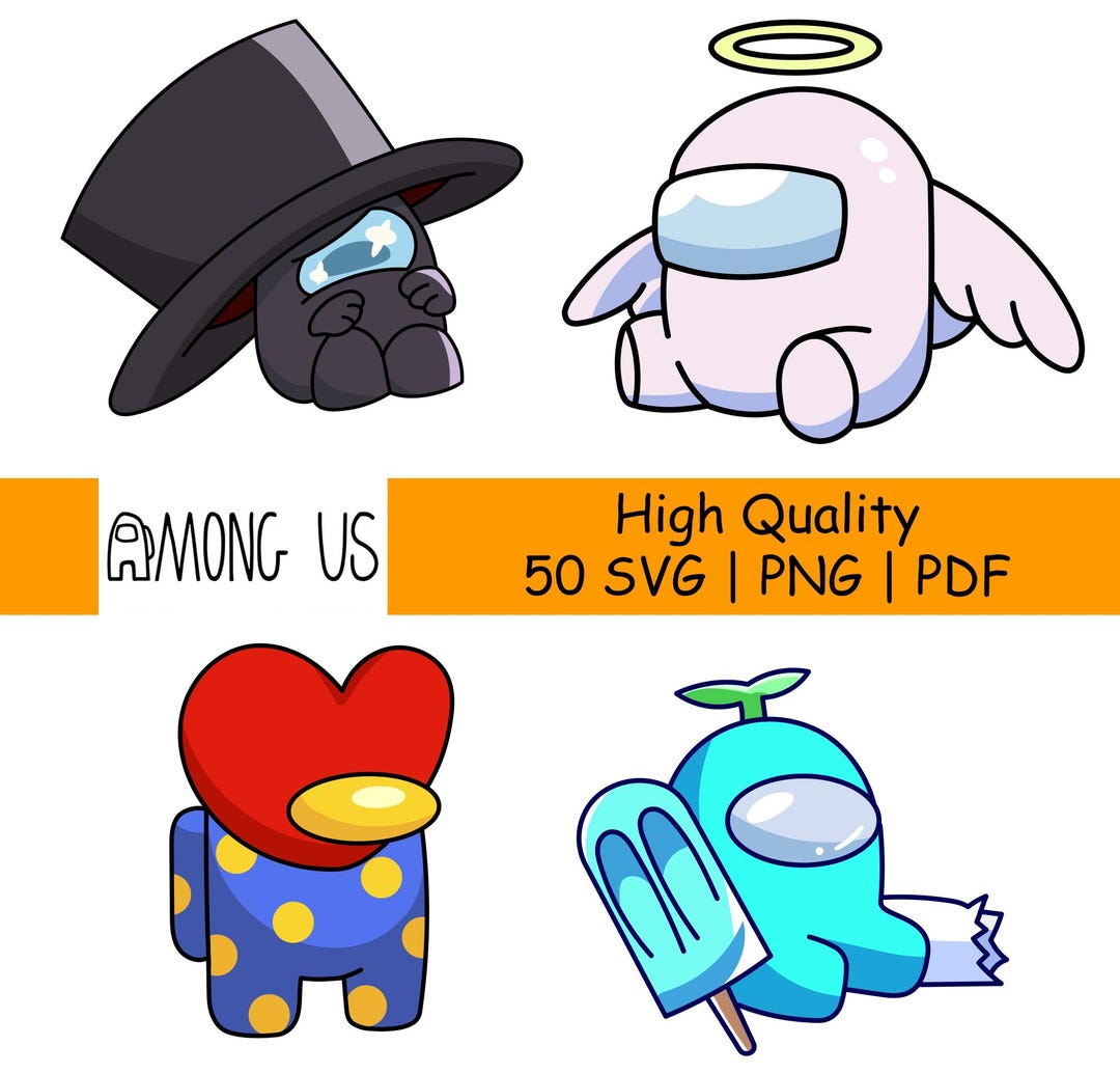 Among Us Characters Digital Art Pack SVG, PNG, PDF Files for ...