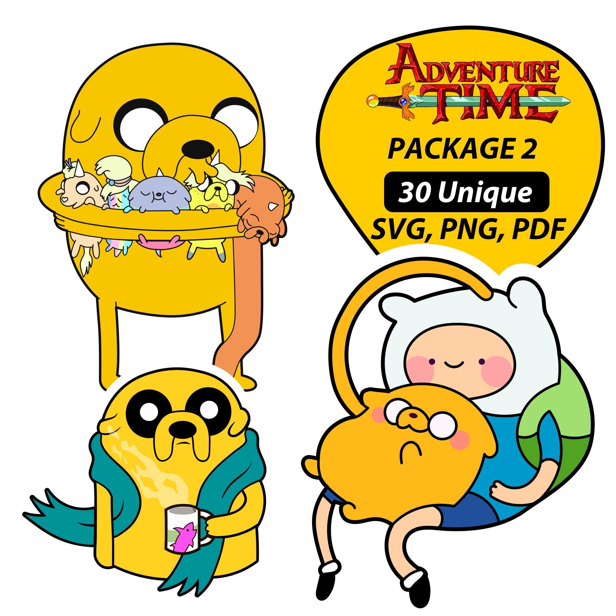 Adventure Time Characters Digital Art Pack for Sublimation, Embroidery ...