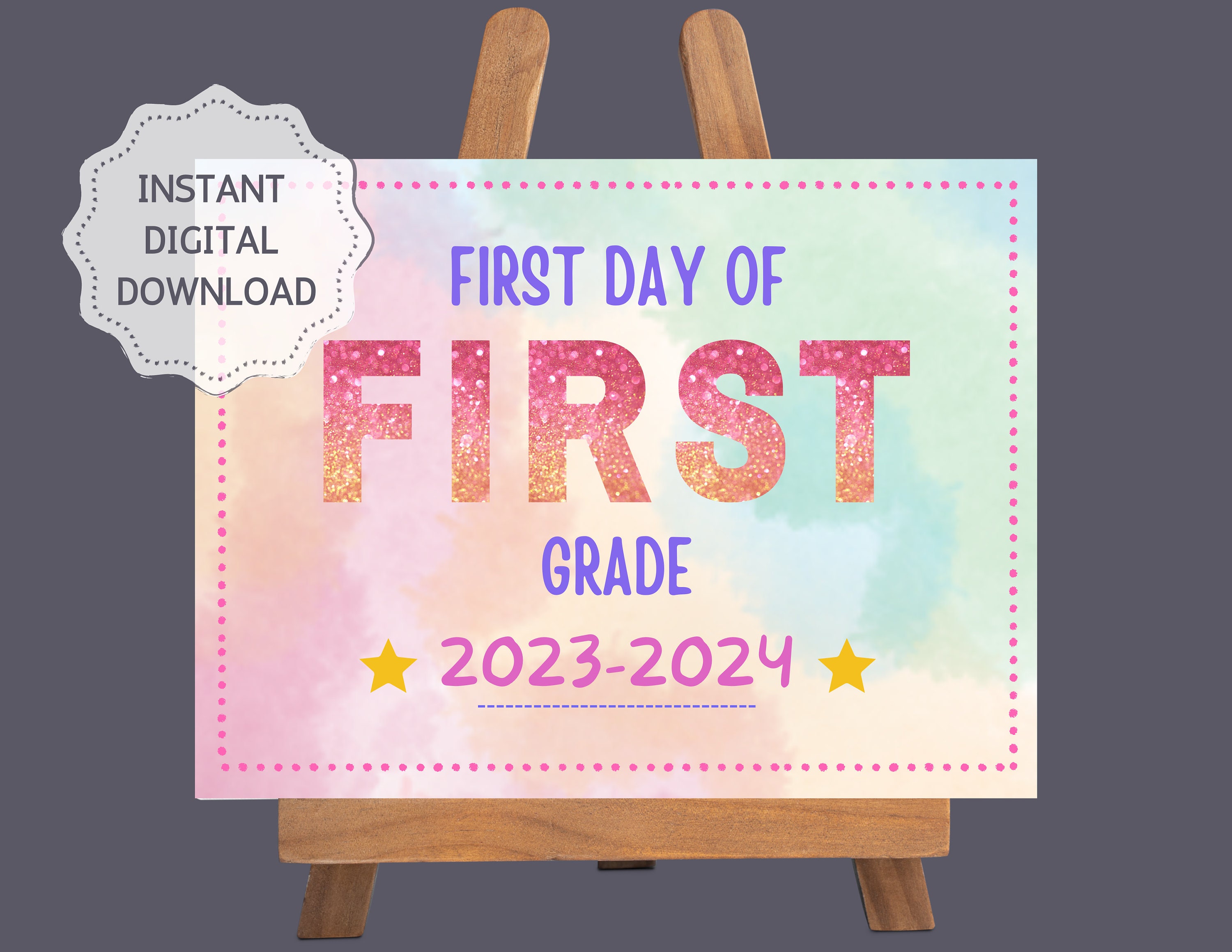 First and Last Day of First Grade Sign, Last Day of School Sign, 2023 ...