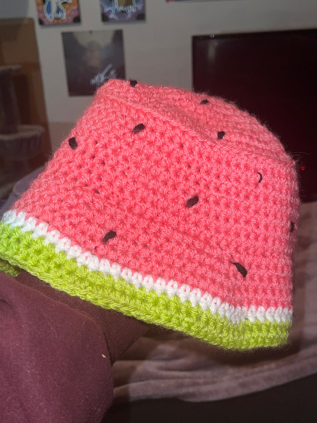 Crochet Watermelon Bucket Hat - Etsy