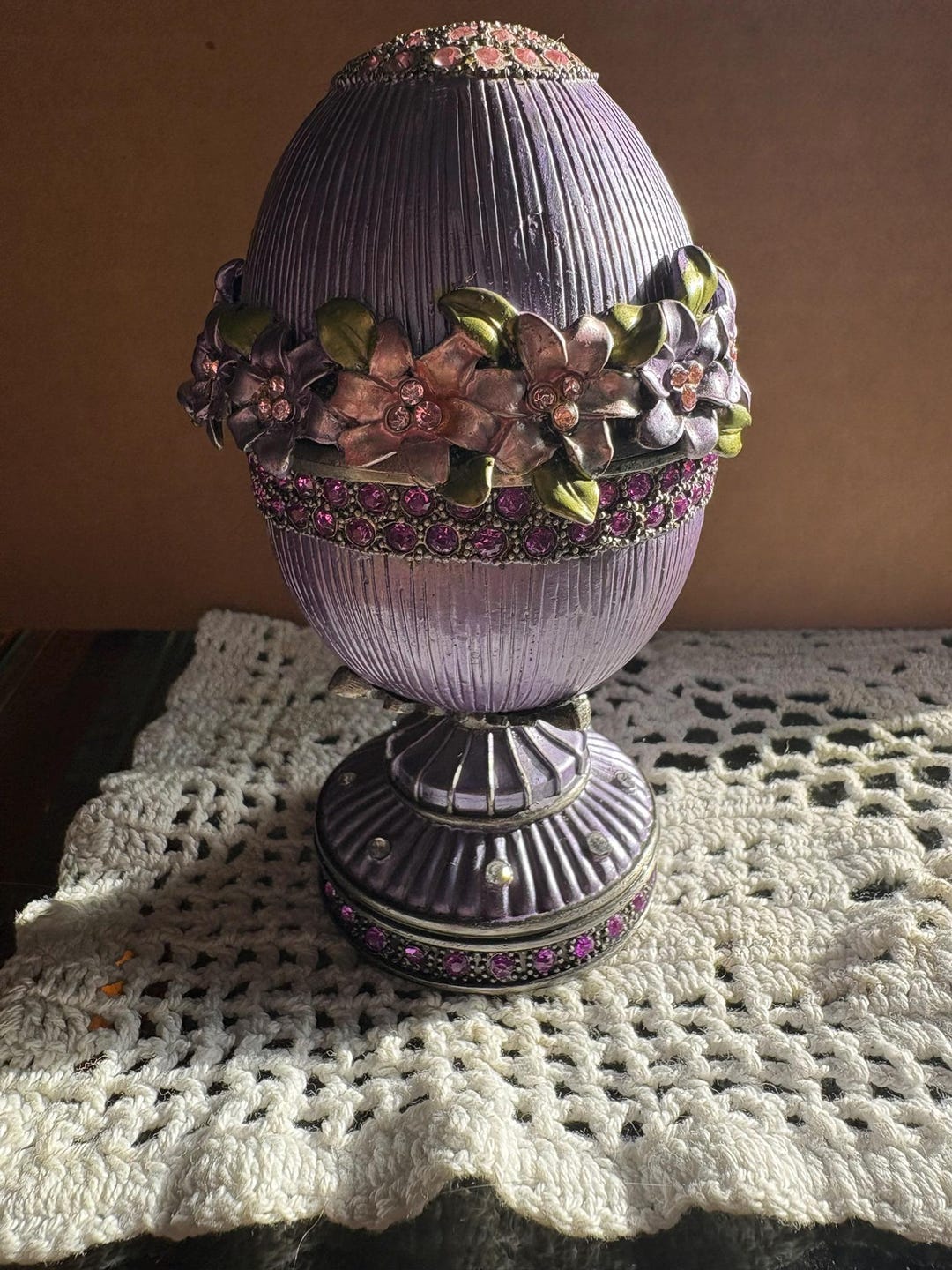 Egg Shaped Music Box. Very Heavy and Approx. 6" Tall. Plays Victorian ...