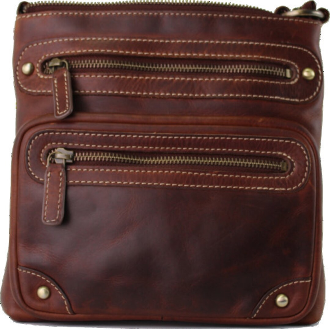 Rugged Earth Leather Purse With Zipper - Etsy