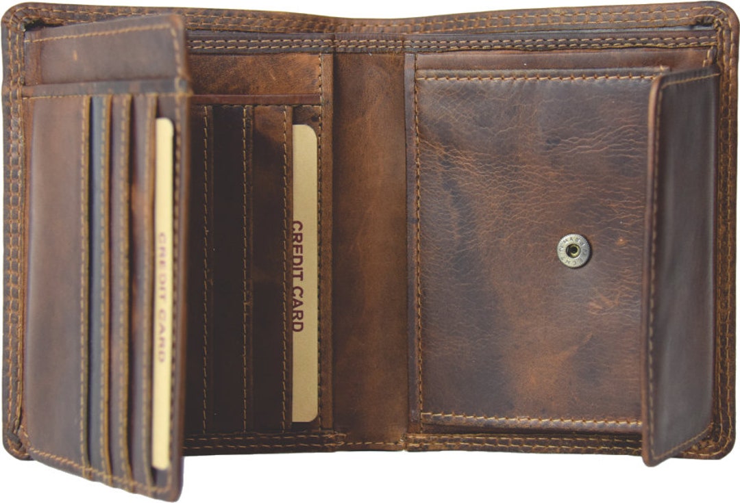 Rugged Earth Leather Credit Card Wallet - Etsy