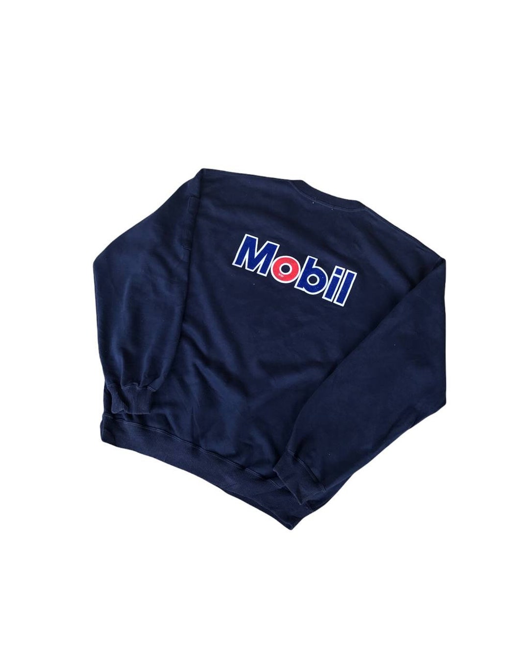 Vintage Mobil Sweatshirt Spellout Sport Specialties Blue Navy Size L ...