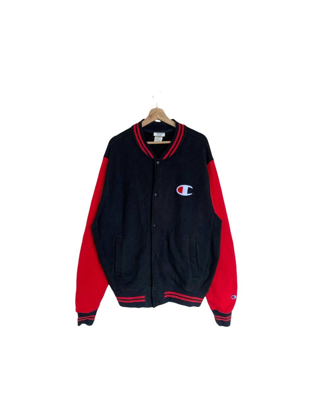 Vintage Champion Varsity Jacket Embroidery Big Logo Streetwear Champion ...