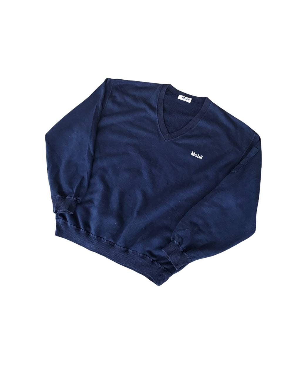 Vintage Mobil Sweatshirt Spellout Sport Specialties Blue Navy Size L ...