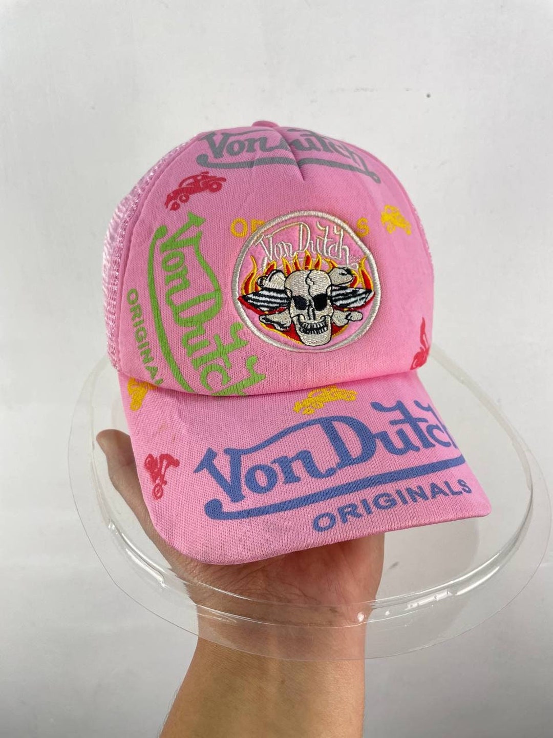 Vintage Von Dutch Trucker Cap Mesh Von Dutch Skull Nice Skeleton Design ...