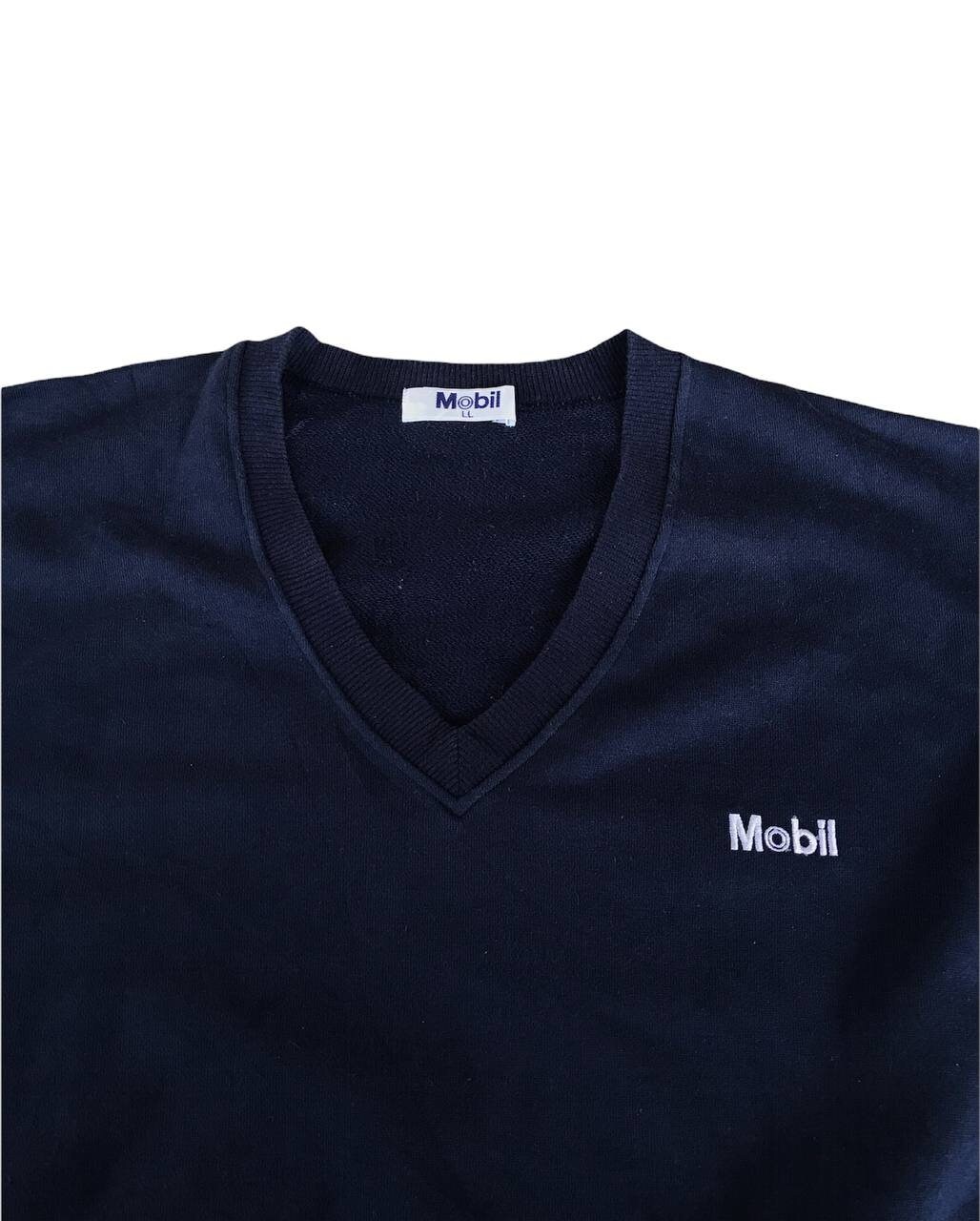 Vintage Mobil Sweatshirt Spellout Sport Specialties Blue Navy Size L ...