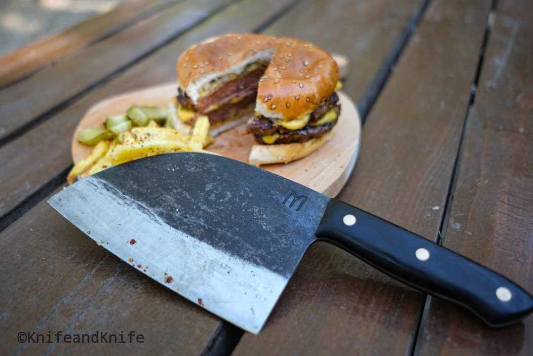 Almazan Knife, Serbian Knife, Butcher Knife, Cleaver Knife, Hand Forged ...