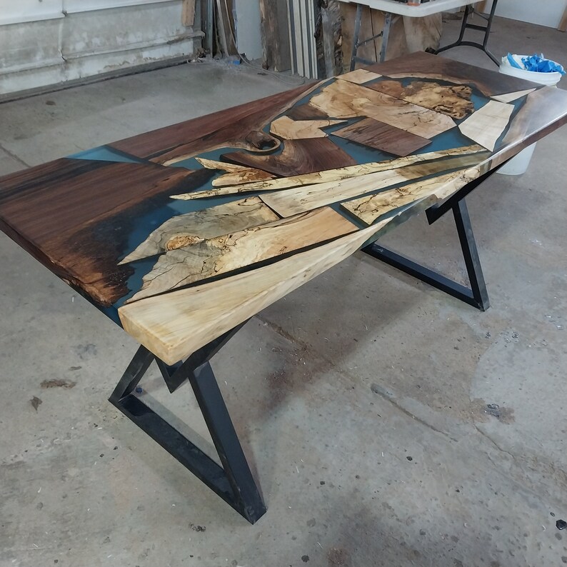 River Table, Dining Table, Coffee, Table, Office Desk Live Edge - Etsy