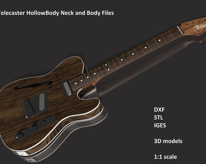 Custom Guitar Design for CNC Router Machine or to Hand Craft. Includes ...