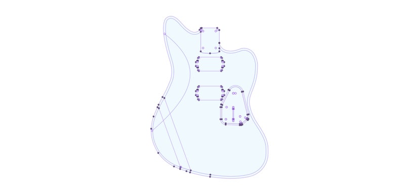 Fender Jazz Design for CNC Router Machine or to Hand Craft. Includes ...