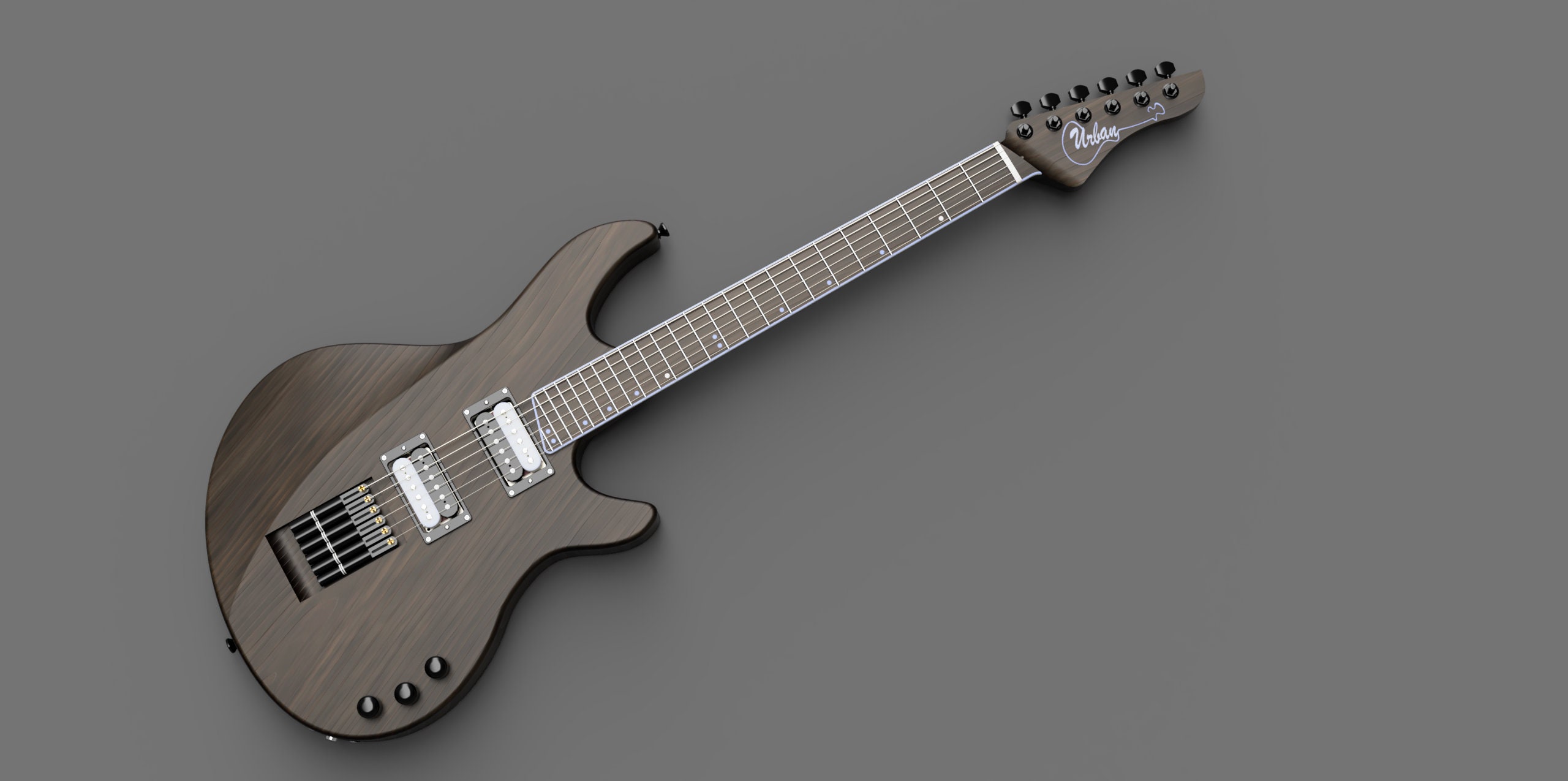 Custom Guitar Design for CNC Router Machine or to Hand Craft. Includes ...