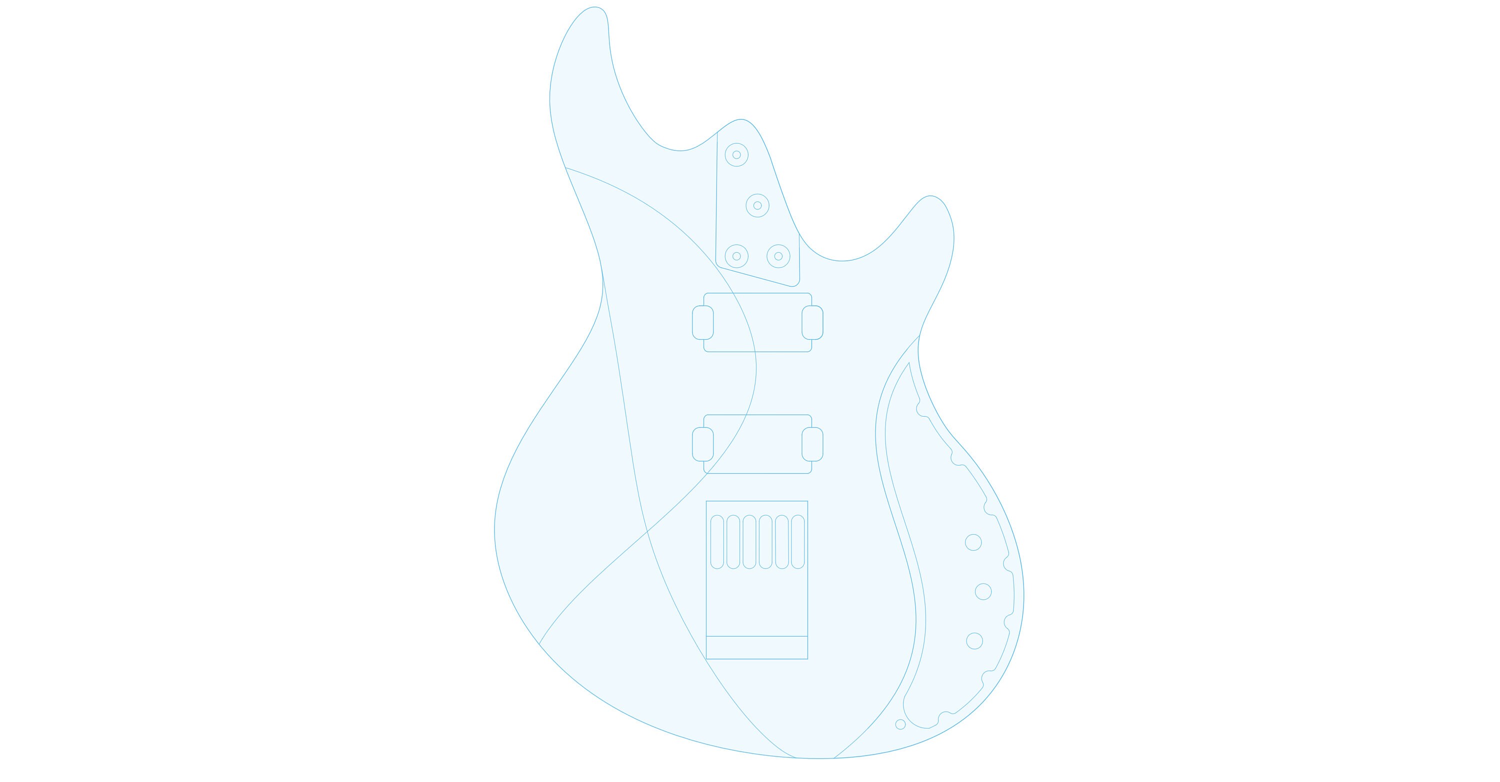 2D Digital Files Custom Guitar Design for Cnc Router Machine or to Hand ...